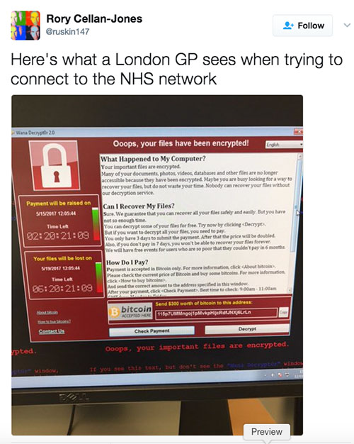 Global Cyber Attack - WannaCry Ransomware Creates Havoc